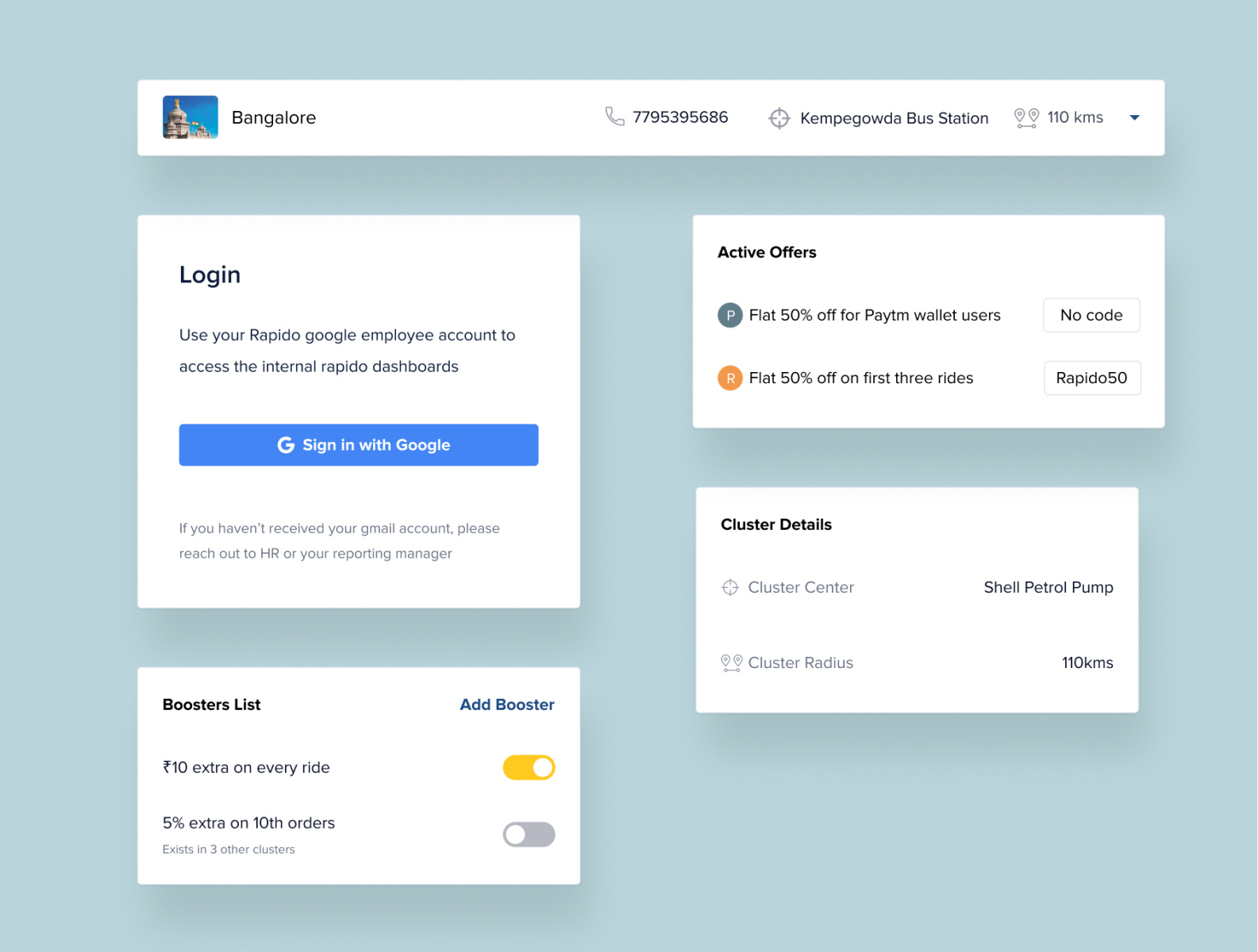 Rapido Dashboards Components by Pavan Kumar Kota 🇮🇳 on Dribbble