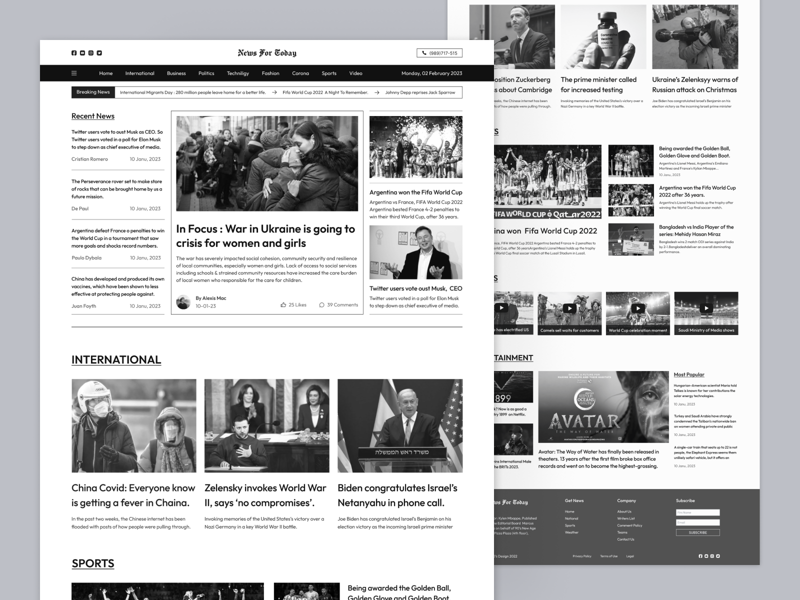 Newspaper Website Design 📰 by Murad Hossain on Dribbble
