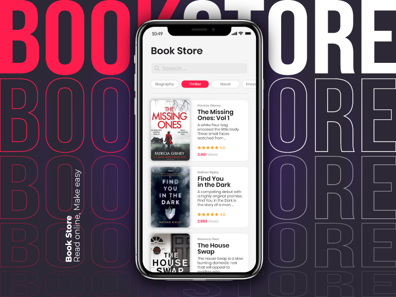 Bookstore Ui Design Concept | Optimist Hunter