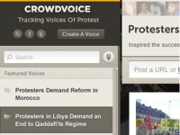 Revised CrowdVoice's sidebar by Darío Muñoz | Dribbble | Dribbble