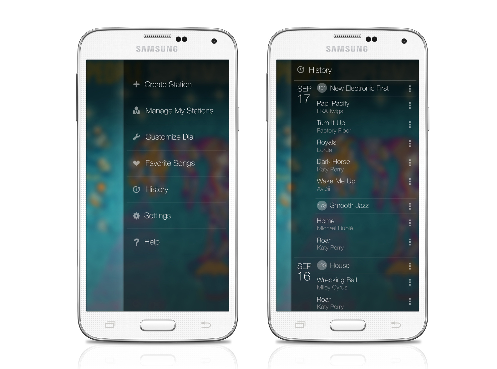 Samsung Milk Music - Mobile App (Menu & History) by Willy Lai, CDO / VP ...