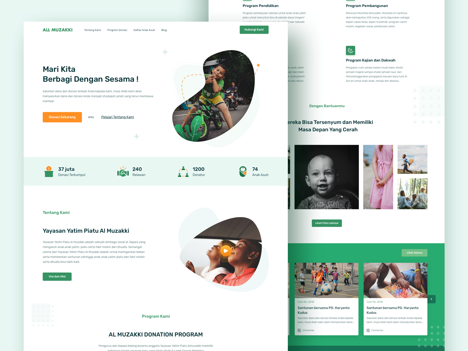 Orphanage Landing Page by Bima D. Kurnianto on Dribbble