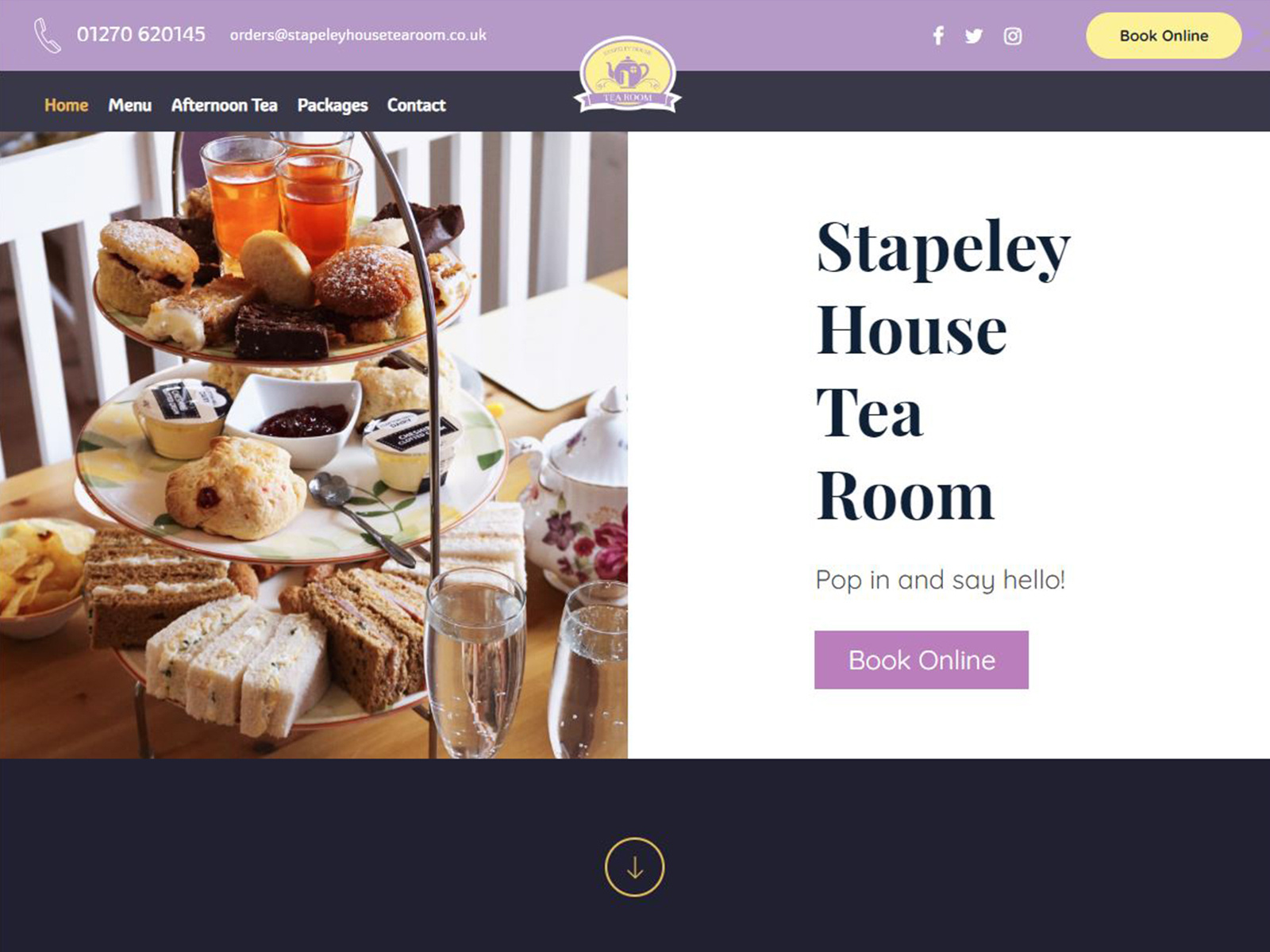 Tea Room Homepage by James Healy on Dribbble