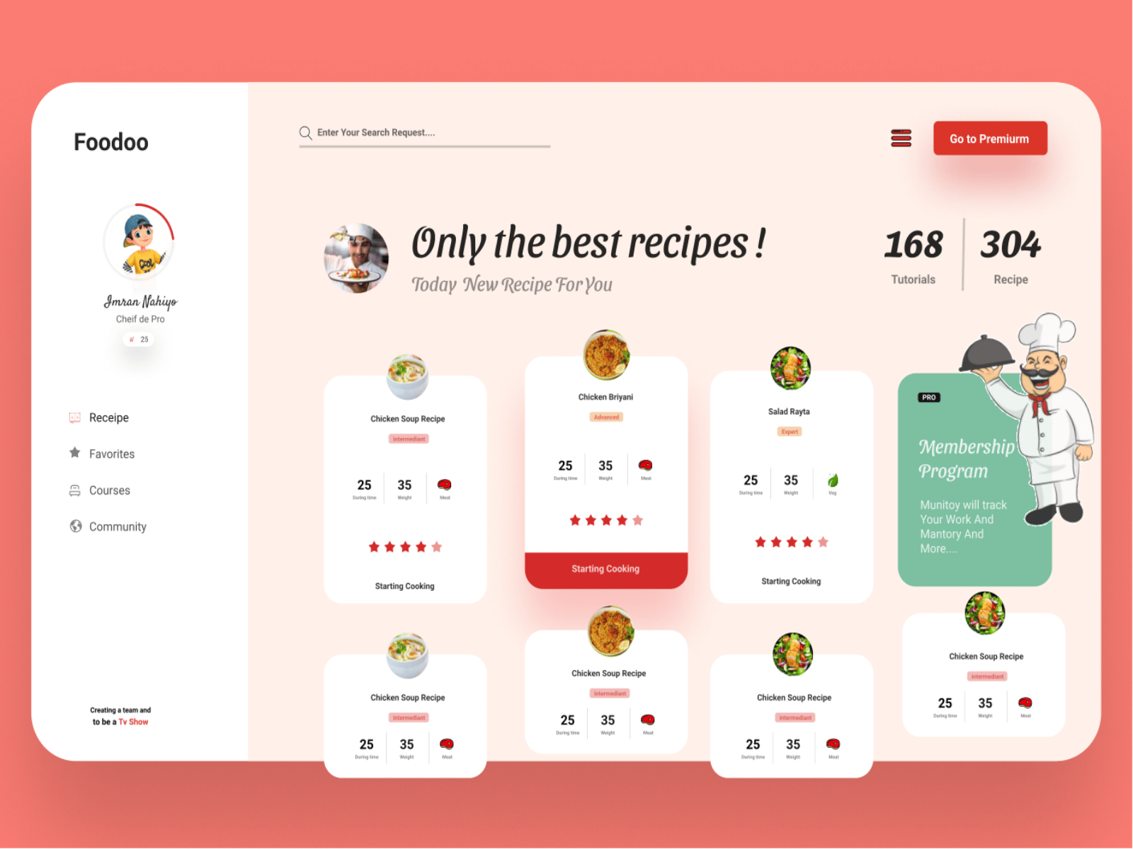 Online Food Tutorial - Landing Page by imran on Dribbble