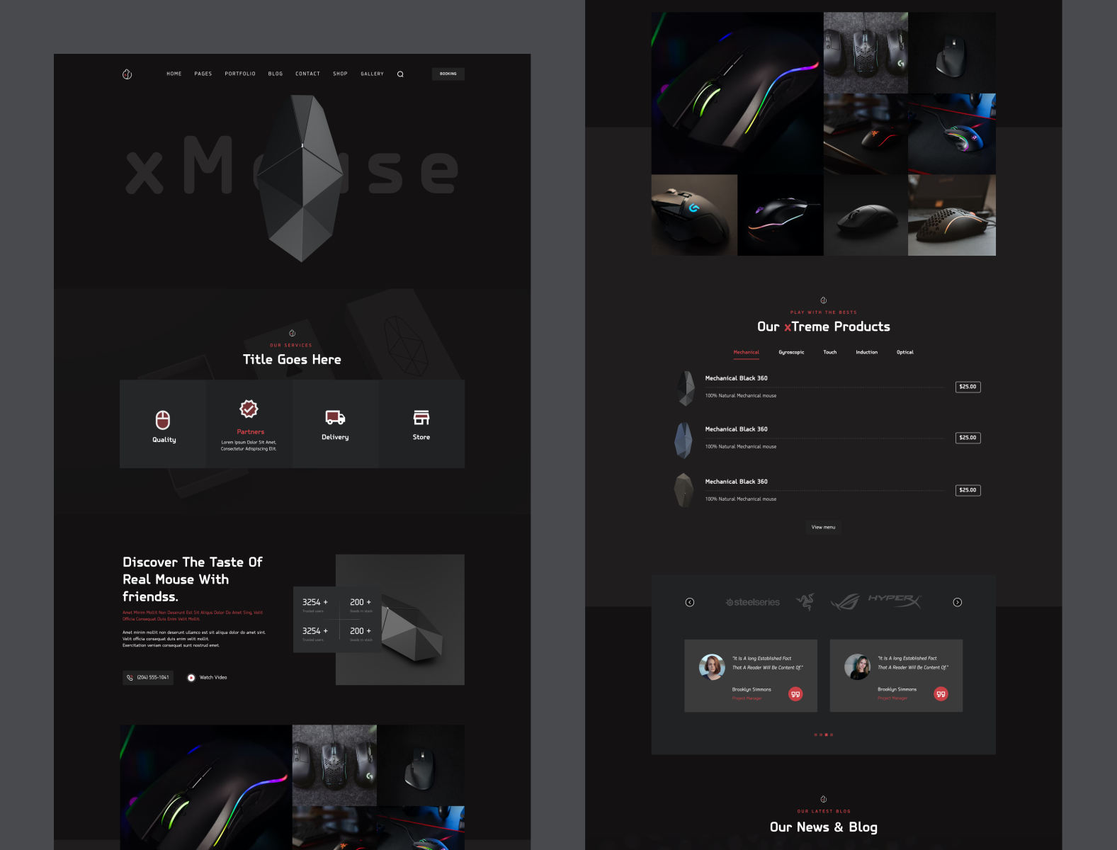 xMouse - Website Concept Landing Page by xarteg on Dribbble