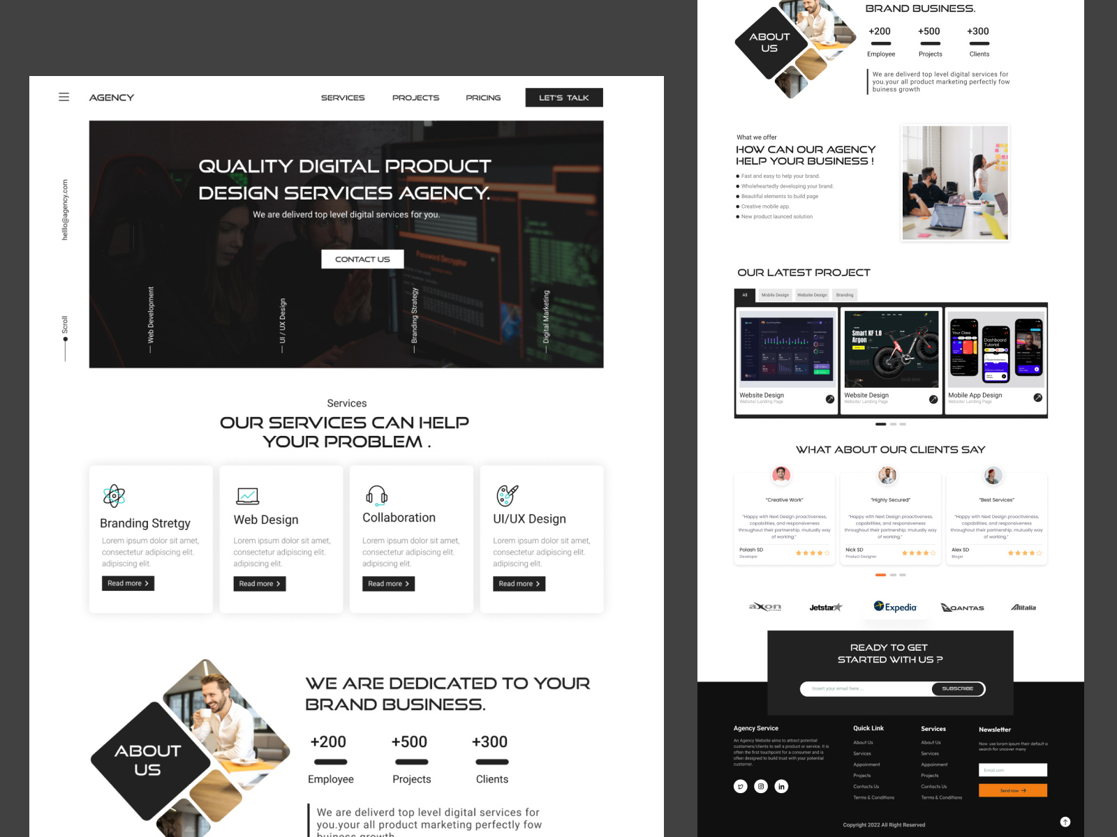 Agency Portfolio Website Design by Kamrul Hasan on Dribbble