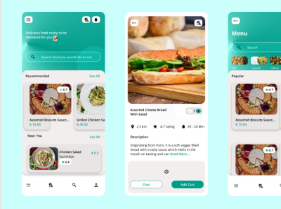 Food Ordering App Design by Ameerah Sanni on Dribbble