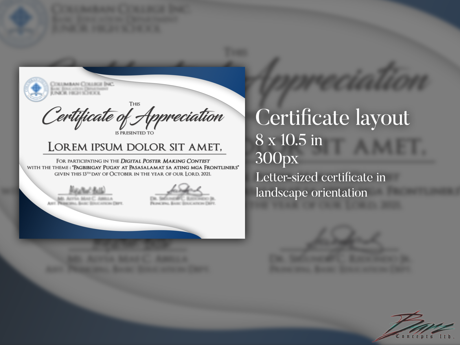Certificate layout by Justin Barrera on Dribbble