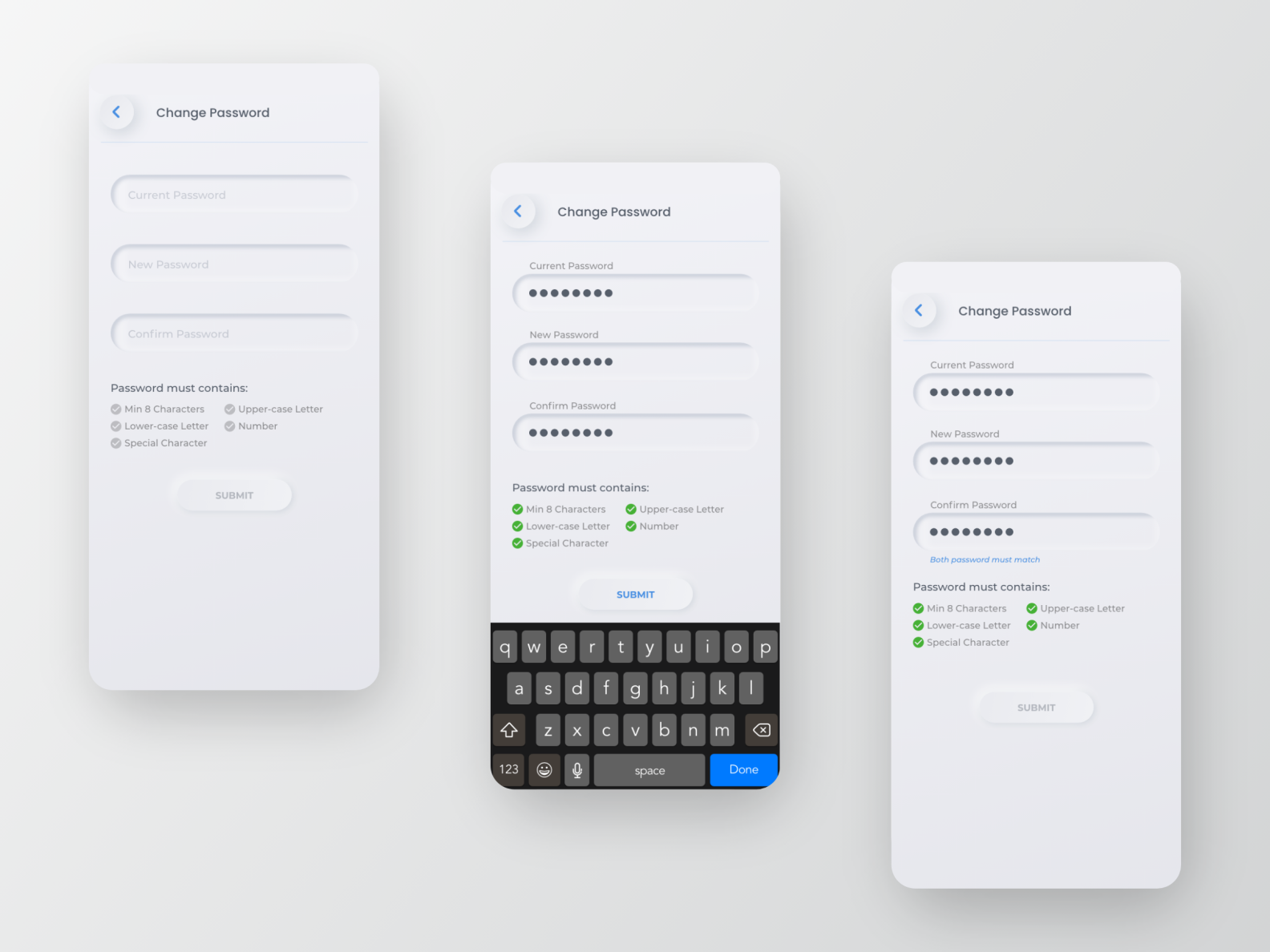 Change Password App Screens by Kulbir Singh on Dribbble