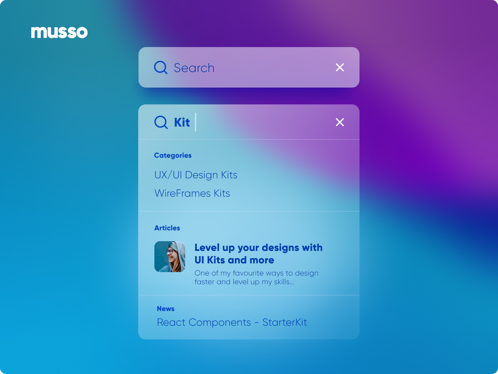 Search widget by Juan Carlos Alvarez Lemus on Dribbble
