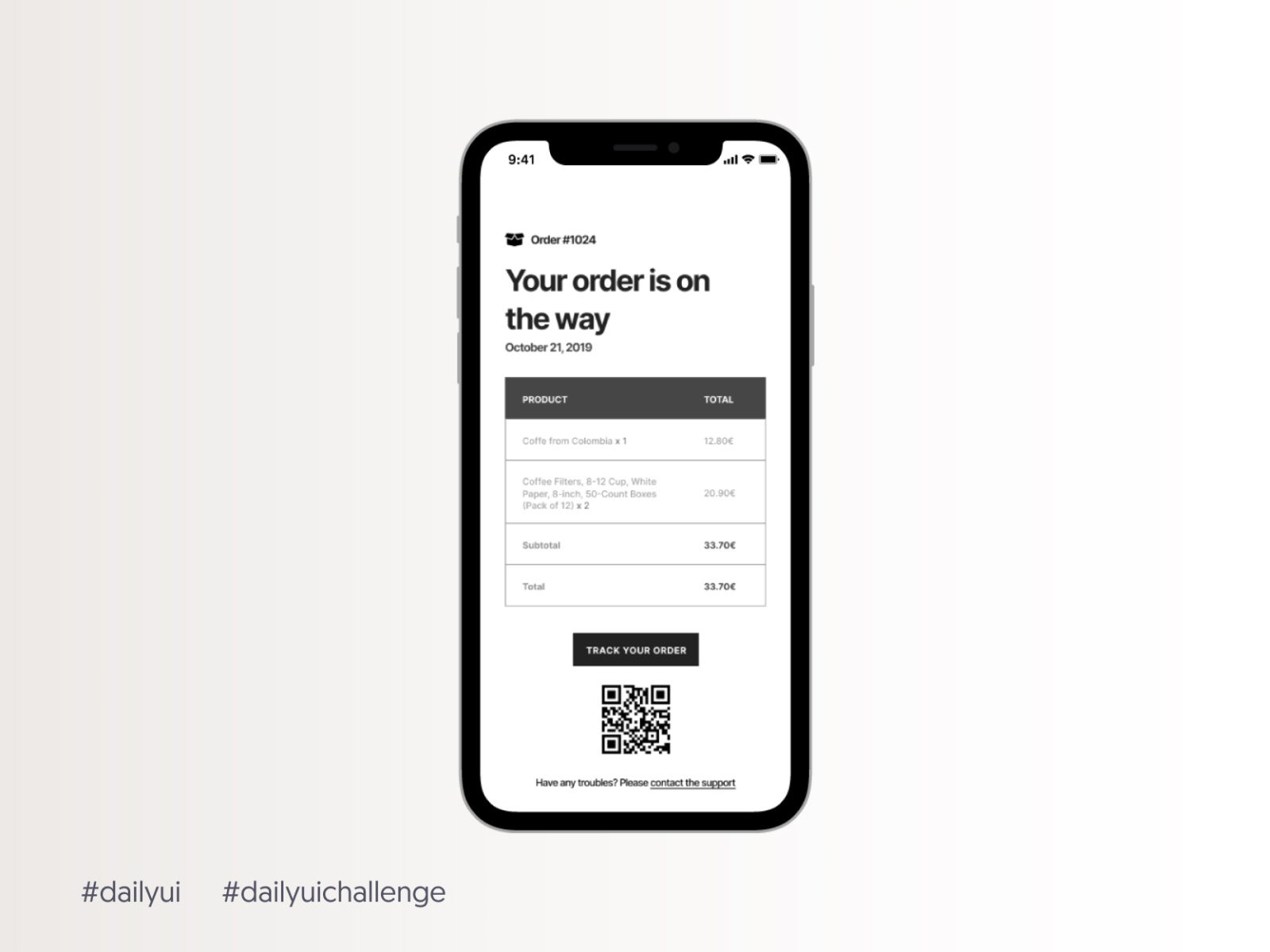 Daily UI #017 - Email Receipt by Daniel Santinhos on Dribbble