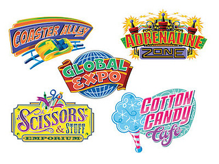 Roller Coaster Park Signs by Clay M Cantrell on Dribbble