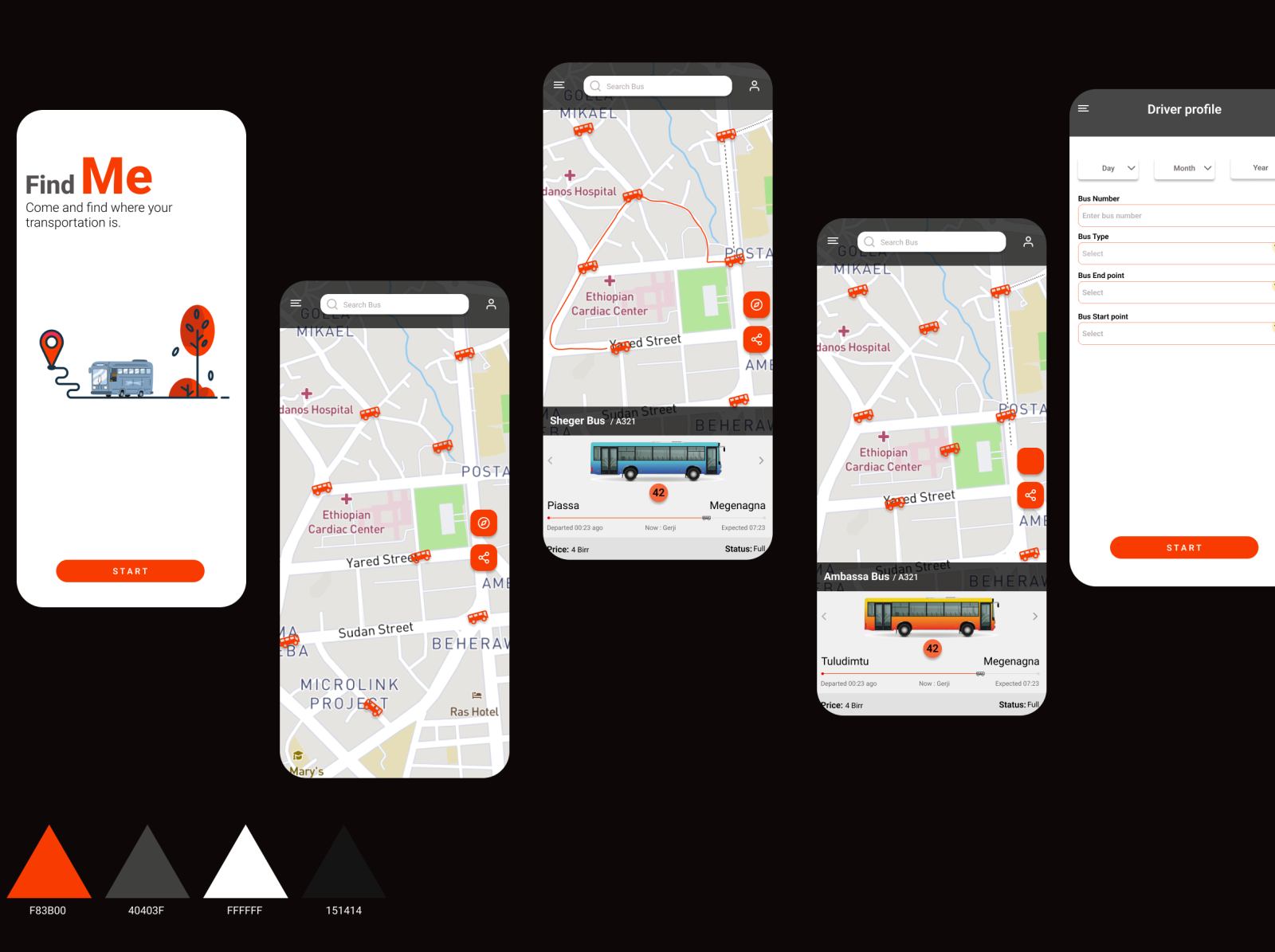 Case Study Public Bus Monitoring mobile app by Wedi sarah on Dribbble