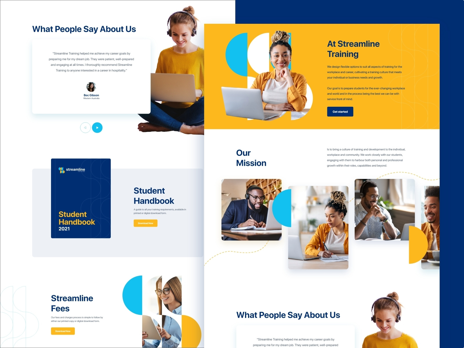 Training Website by Marlon Gerundio on Dribbble