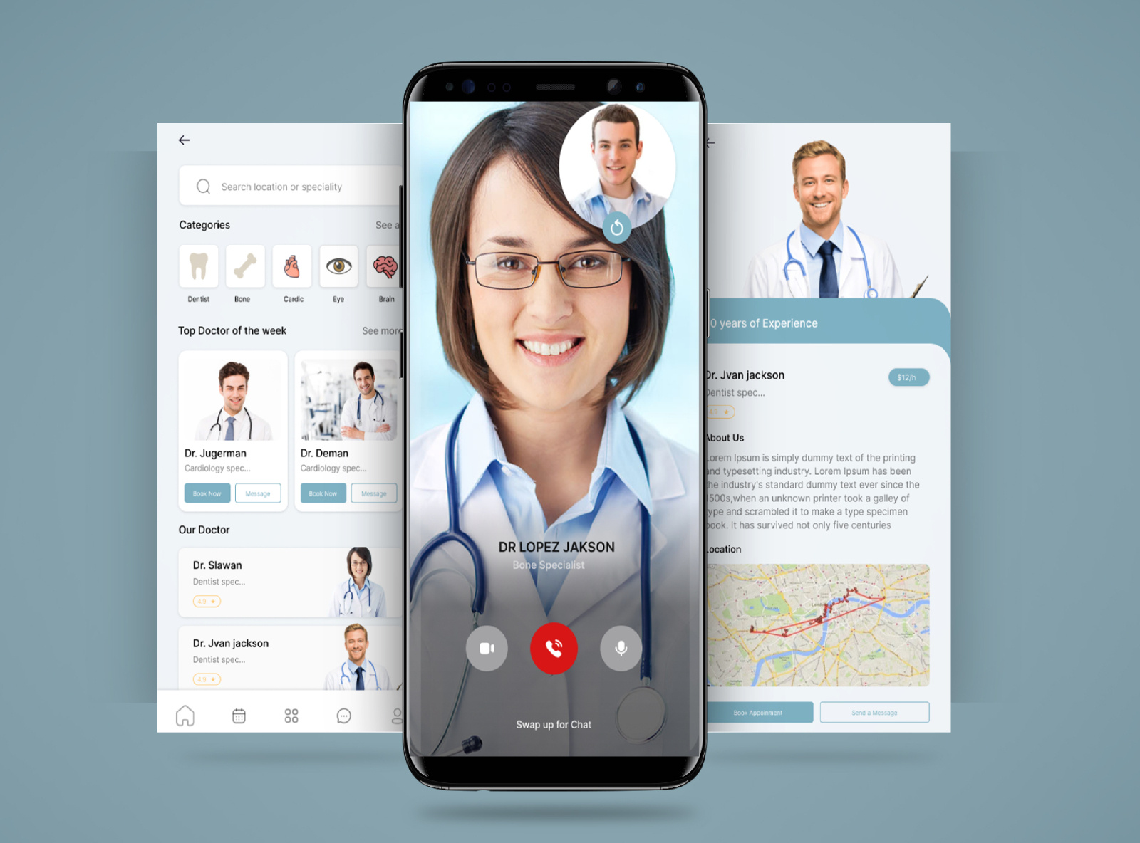 Medical app design by Nisar Abrar on Dribbble