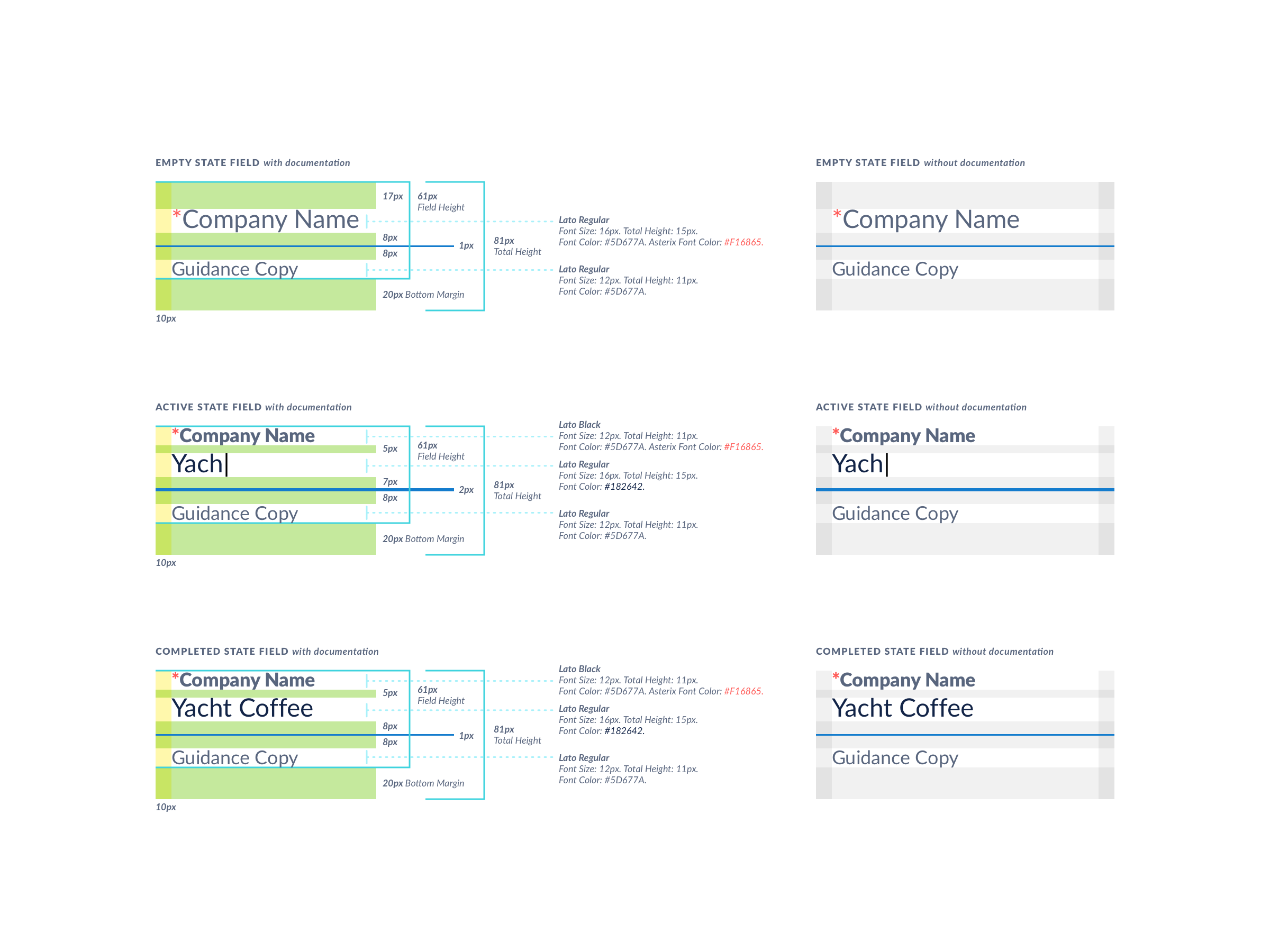 Field Alignment Documentation (revised) by Mark Patterson on Dribbble