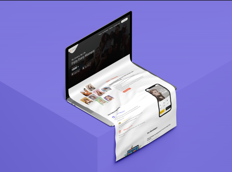 Camera App Landing page by Ahmed El Ghul on Dribbble