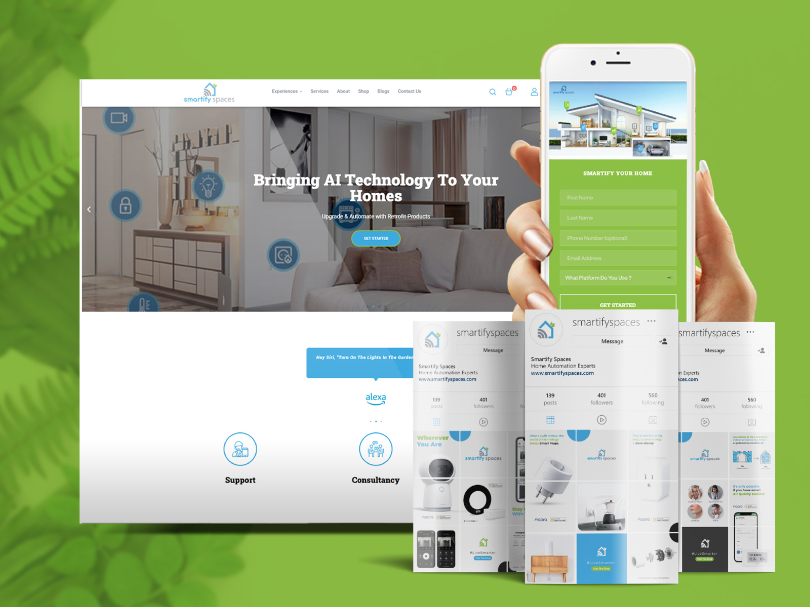 SMARTIFY SPACES - eCommerce Site & Social Media Designs by Brand ...