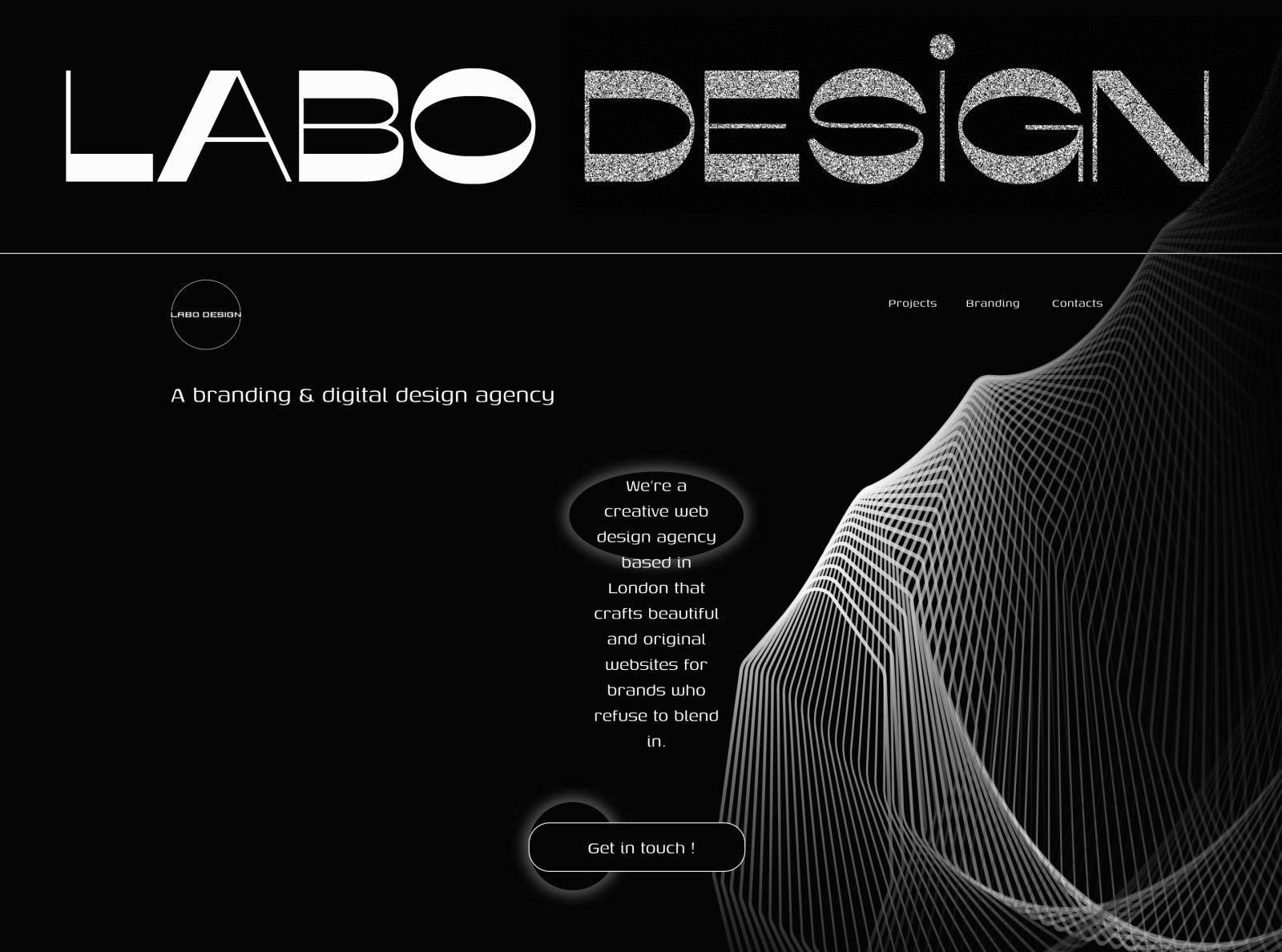 Main page for creative agency Labo Design by Victoria Storozhenko on ...