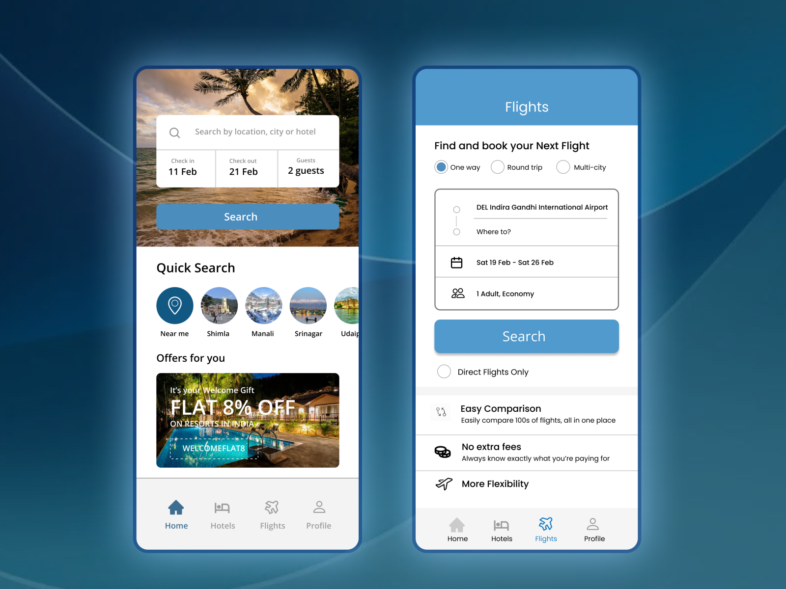 Flight Search | App UI Design by Prabhat Saini on Dribbble