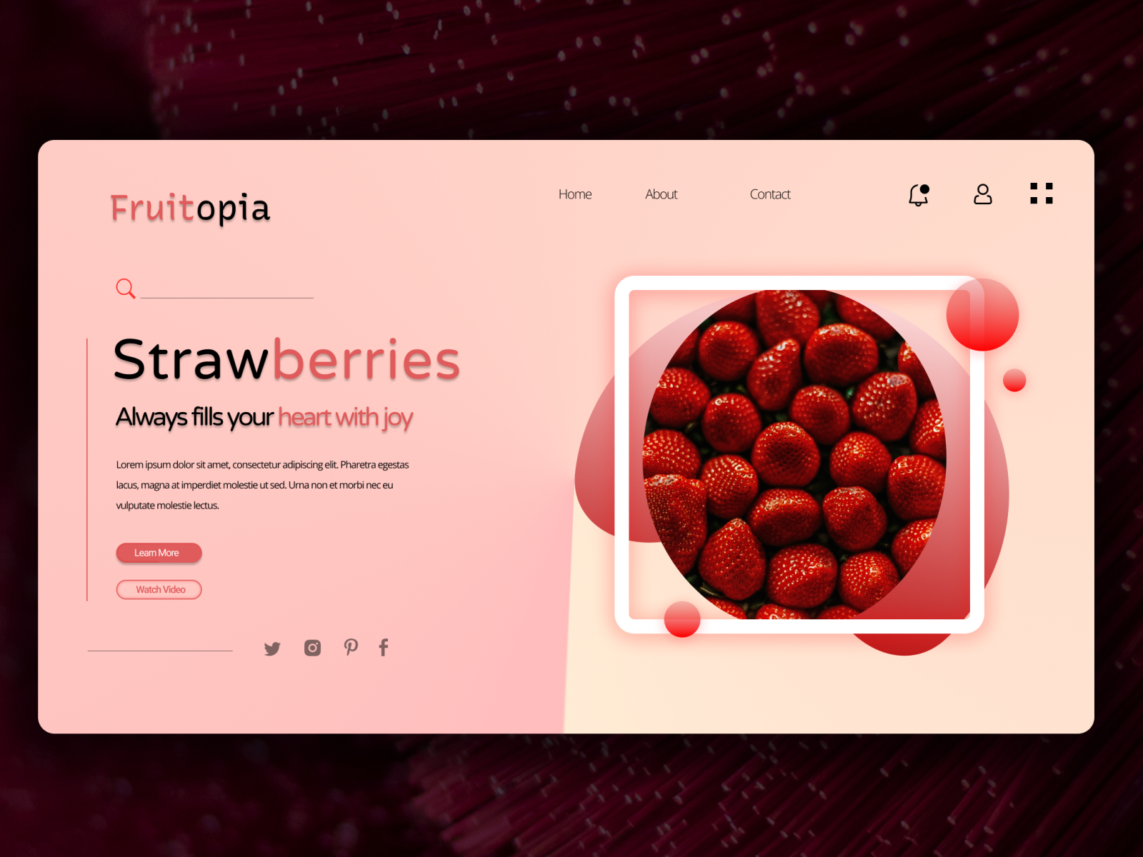 Strawberry Fruit Website | UI Design by Prabhat Saini on Dribbble