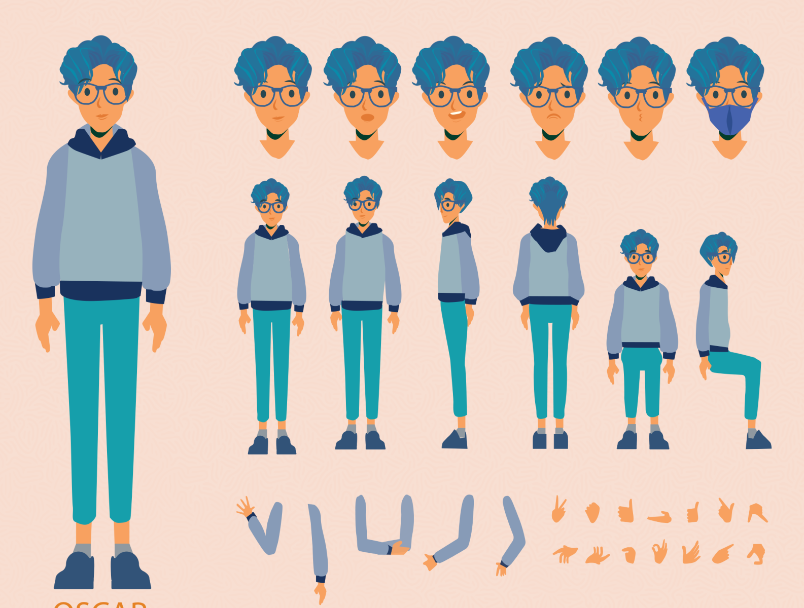 Oscar-Character Sheet by PNGraphics on Dribbble