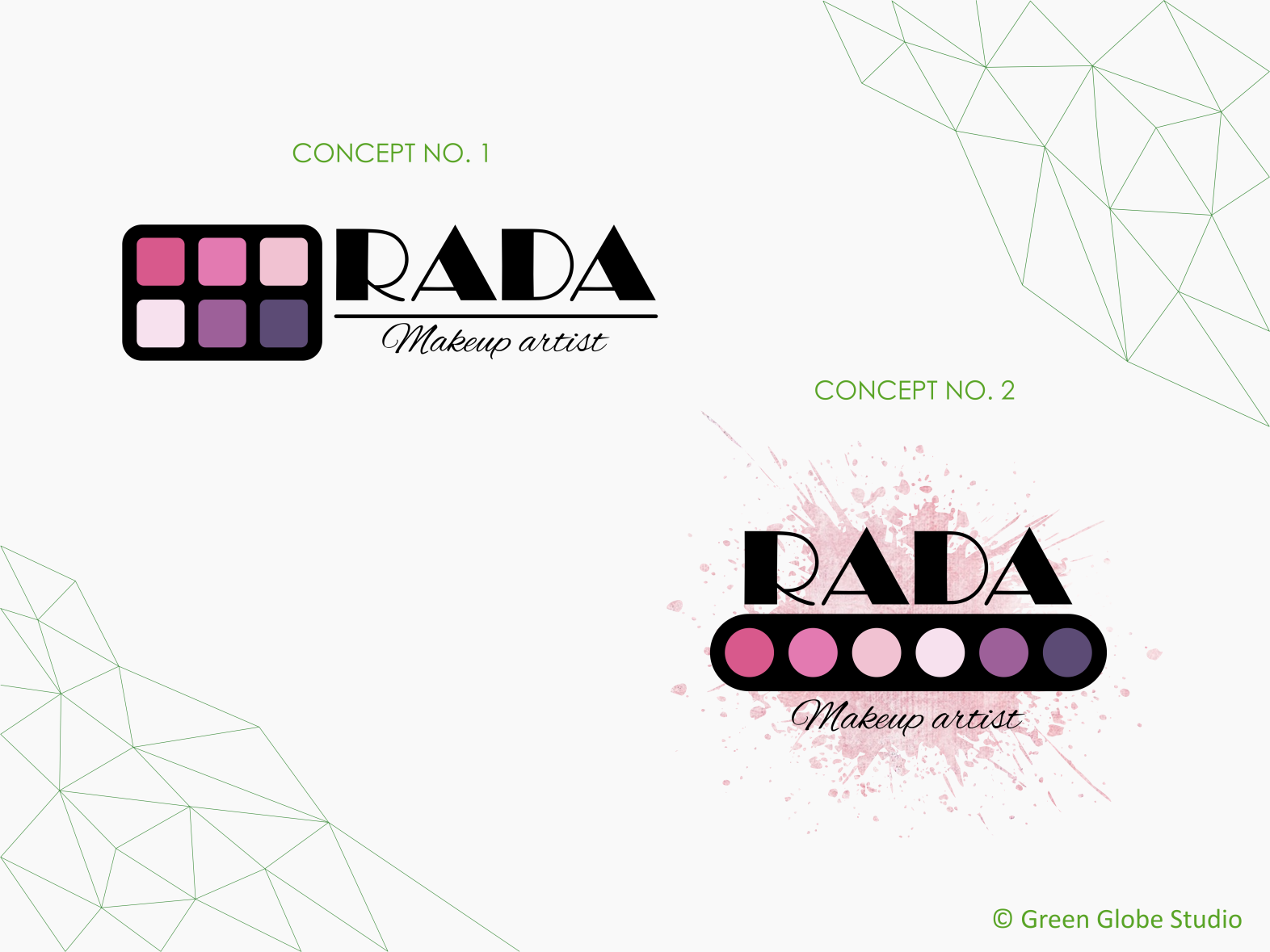 Rada Makeup Artist (Logo Concepts) by Green Globe Studio on Dribbble