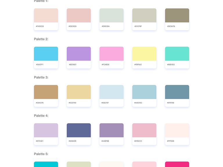 Dr. Wang's Color Palettes by Jacob Voyles on Dribbble