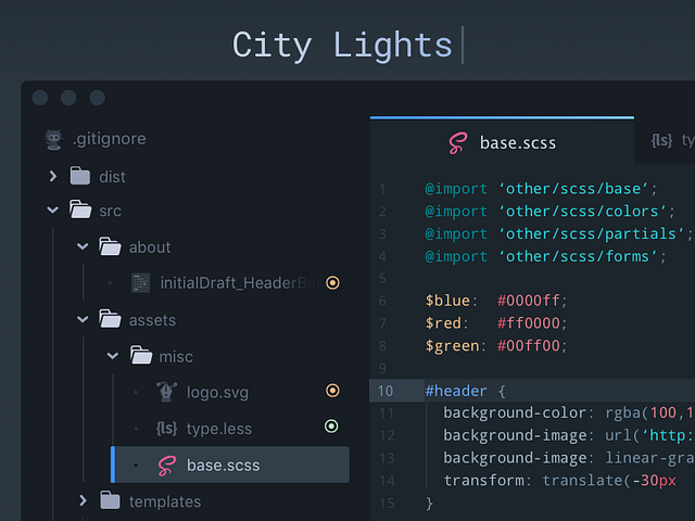 City Lights UI Theme by Yummygum on Dribbble