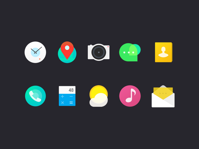 mobile system icon design by Sun Danyang for TUYI on Dribbble