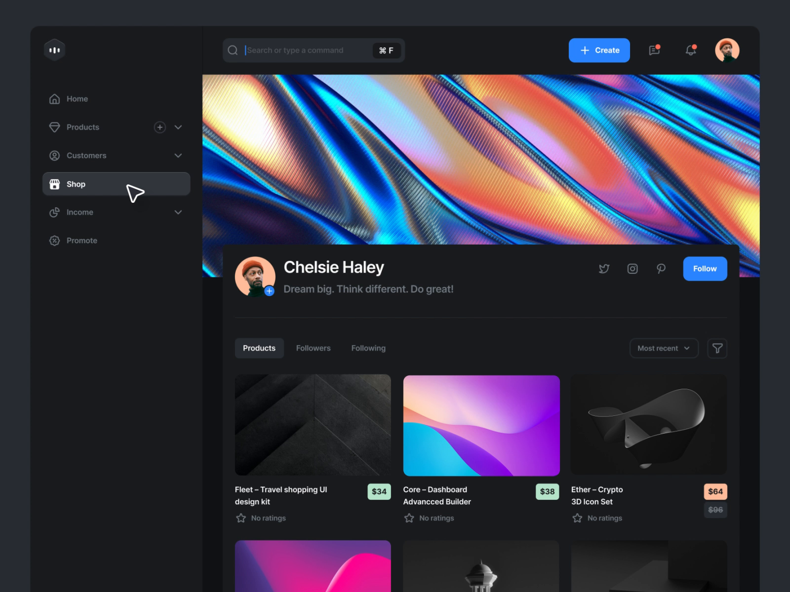 Core Dashboard — Interaction Concept III by Anton Tkachev for UI8 on ...