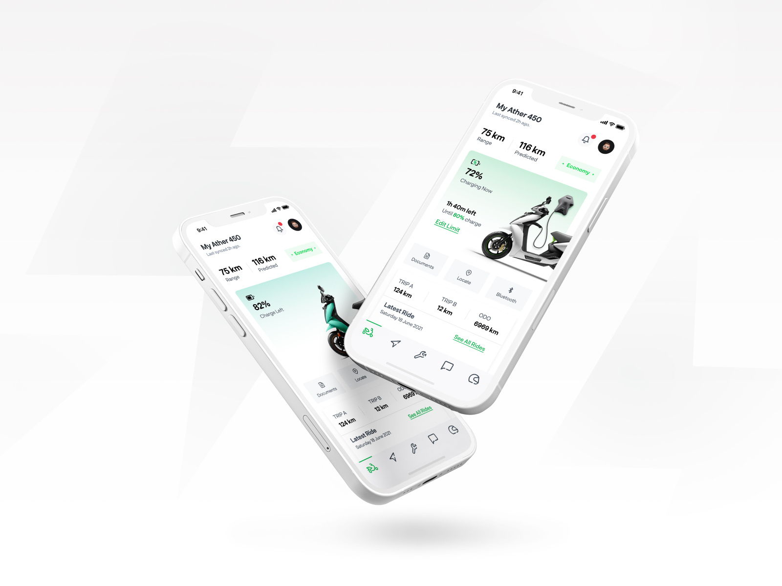 Electric Vehicle App Redesign Concept - Ather by Vishal Krishna on Dribbble