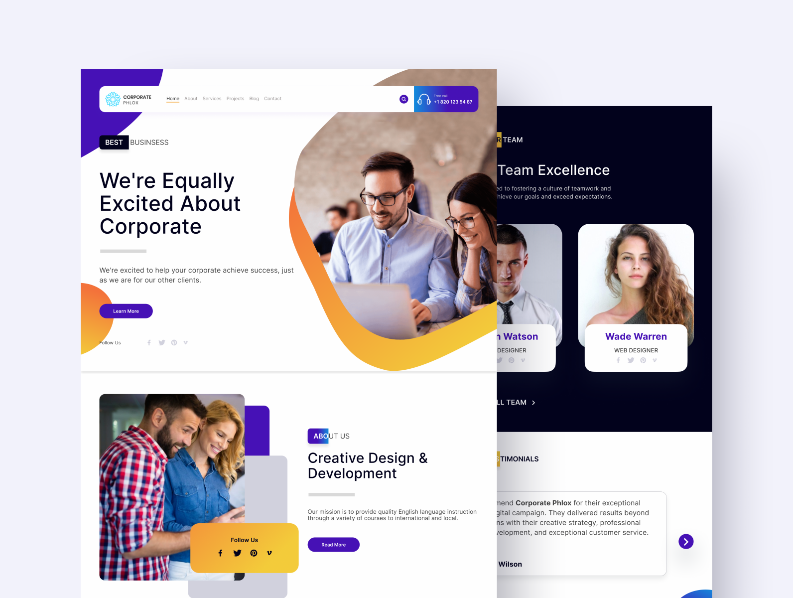 A Design/Development Agency landing page website. by Ekene Smart on ...