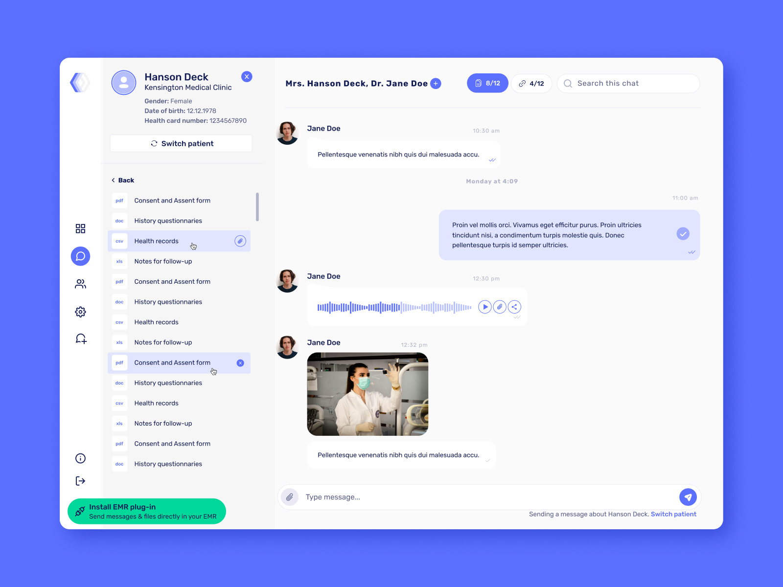 Medical Chat Platform by Pavel Poloskov on Dribbble