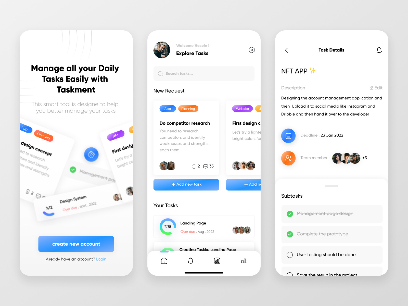 Team Management app by Hosein Fazli on Dribbble