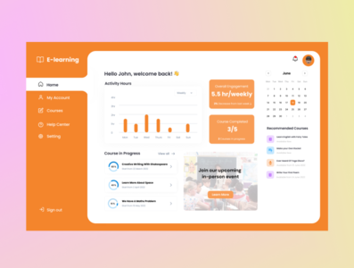 E-learning Platform Website Design by Mok Vanessa on Dribbble