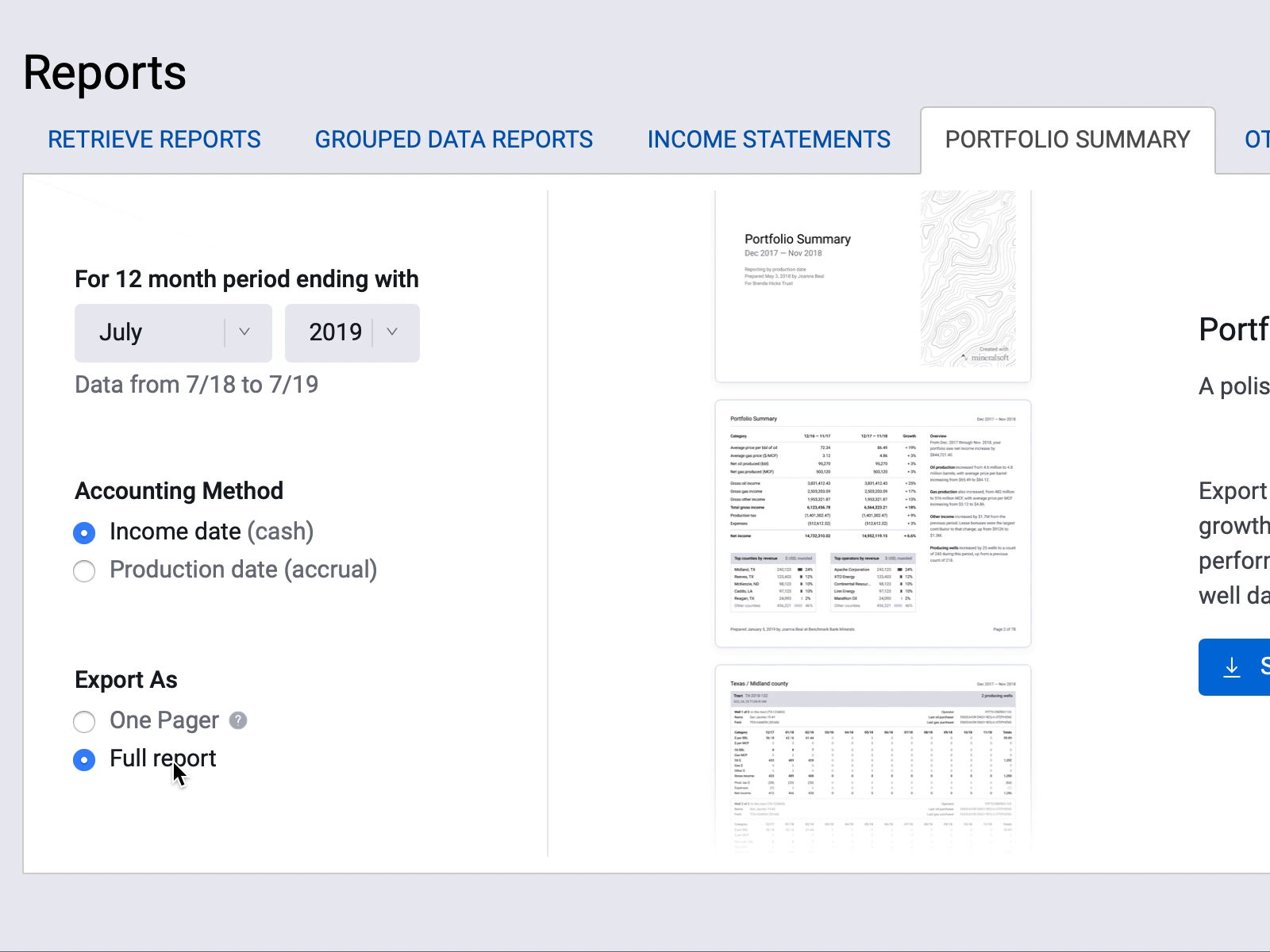 Portfolio export controls by Alex Price on Dribbble