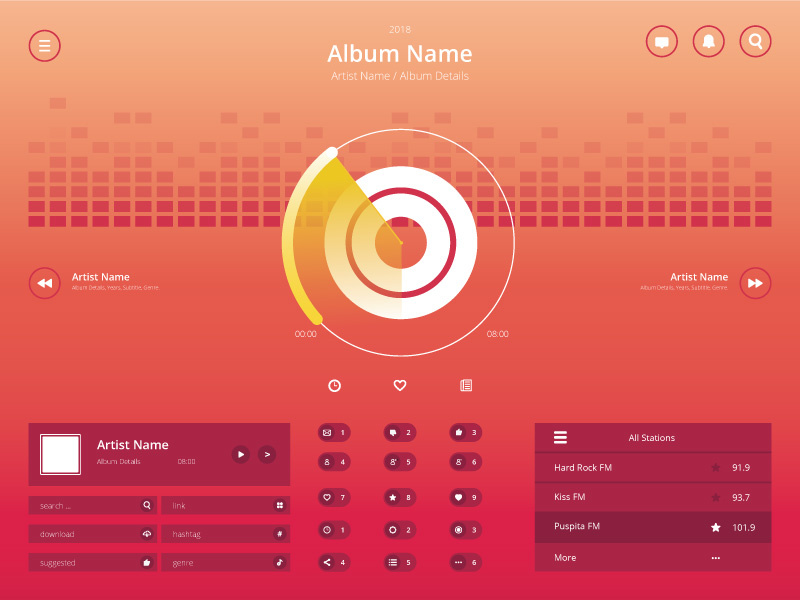 Audio Player UI Kit by Nirbito Ninar on Dribbble