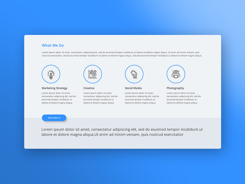 What We Do - Section by Bayu Wiranagara on Dribbble