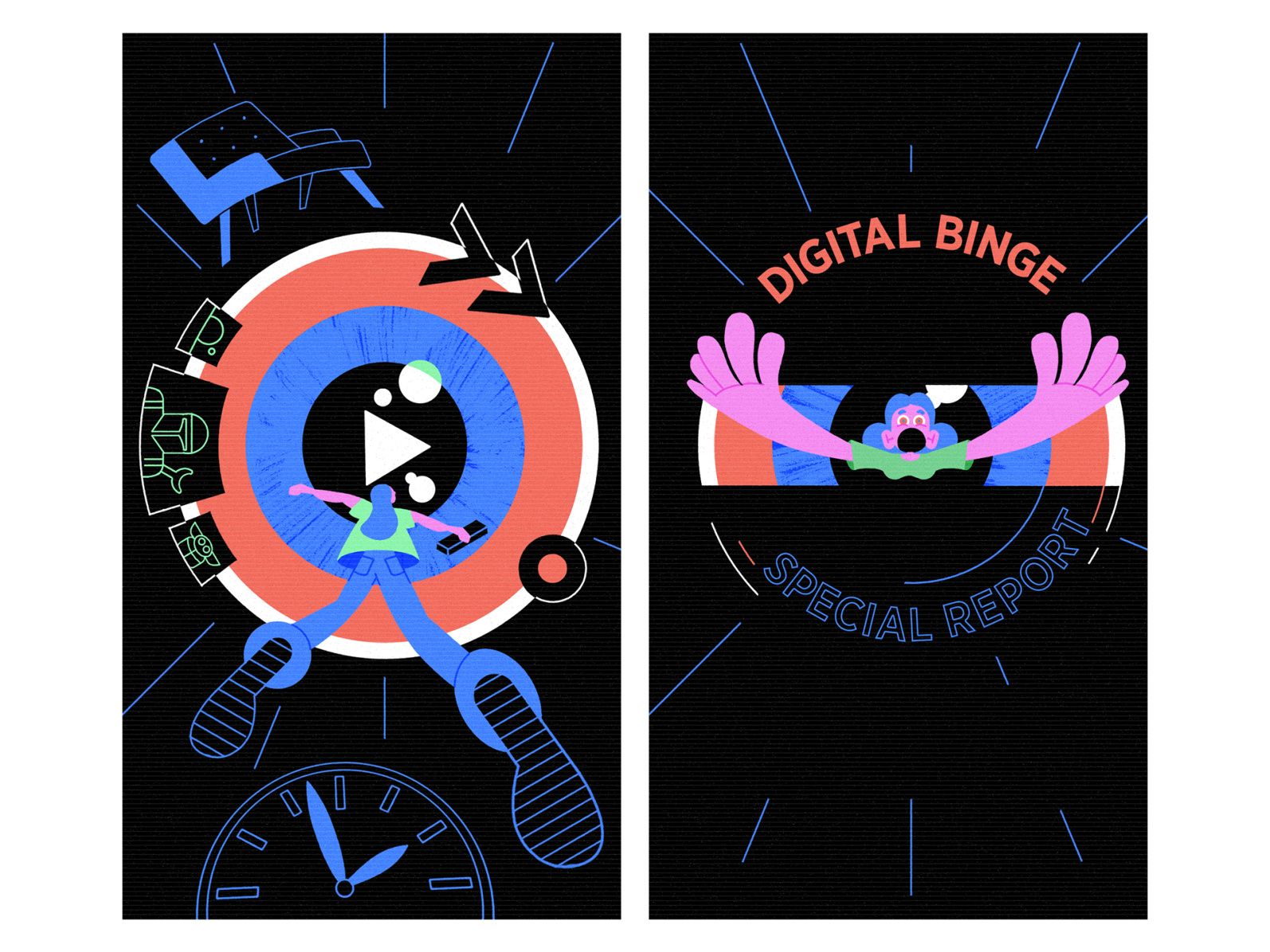 Binge Watching TV RE-Brand - Homework by Leigh Williamson on Dribbble