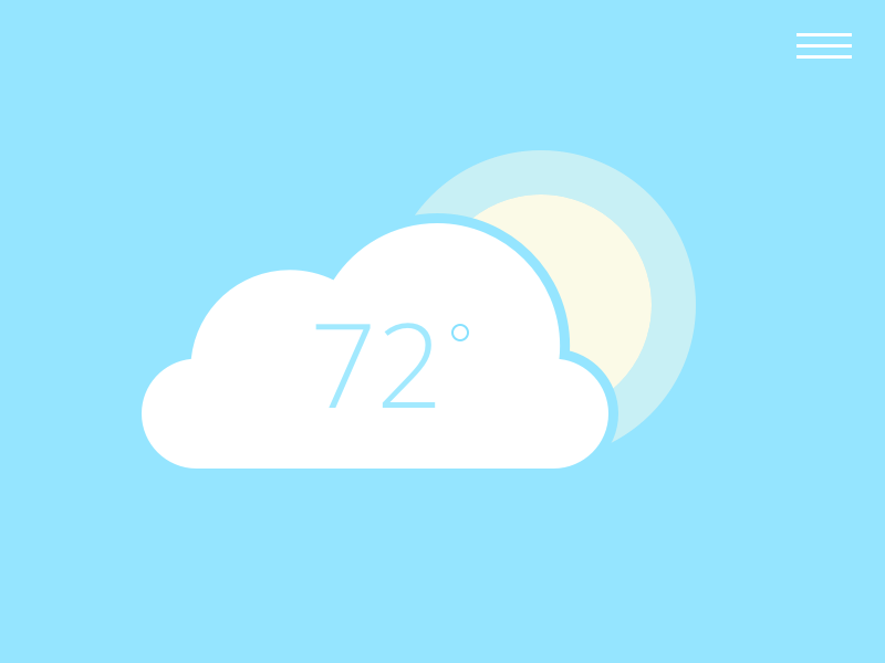 Daily UI 037 | Weather by Seth Coelen on Dribbble