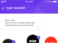 News bot. Greeting and setup. by Sergey Sivukhin 👾 on Dribbble