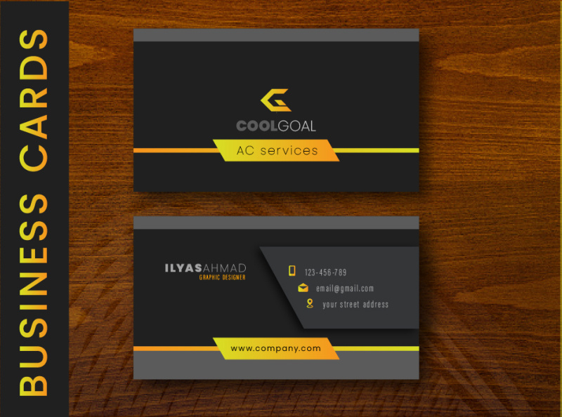 Black Gray visiting card by Nafees Arshad on Dribbble