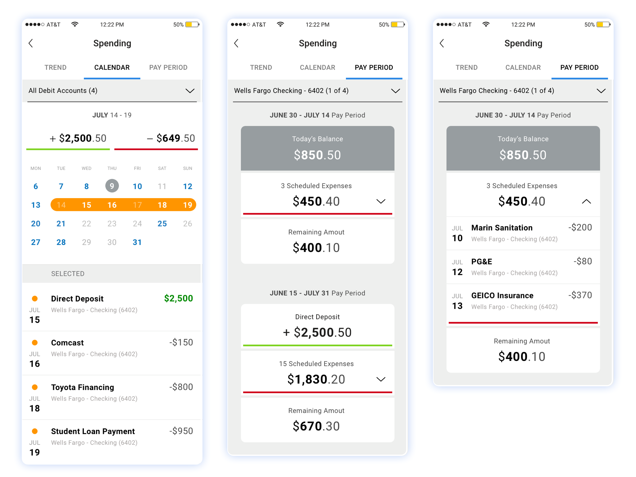 Spending Budget Tool by Tom Gulik on Dribbble