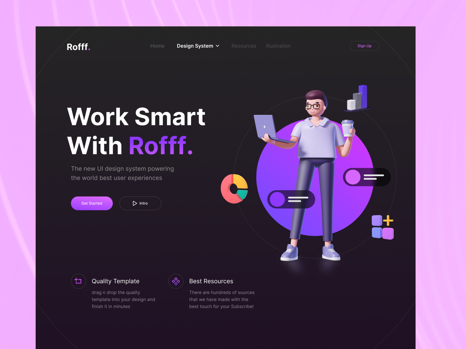 Rofff Landing Page by WfaStudio on Dribbble