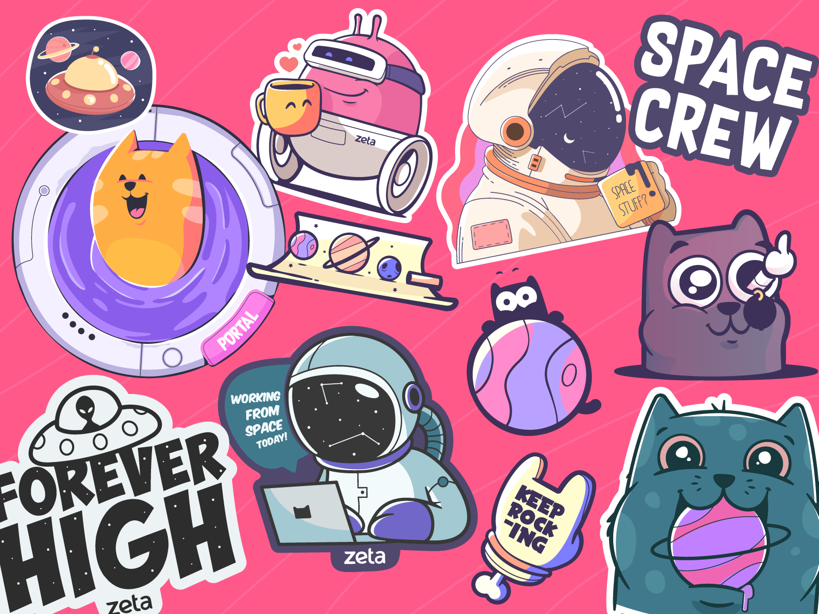 Sticker Set - 2019 meetup by Rahul Menon for Zeta Suite on Dribbble