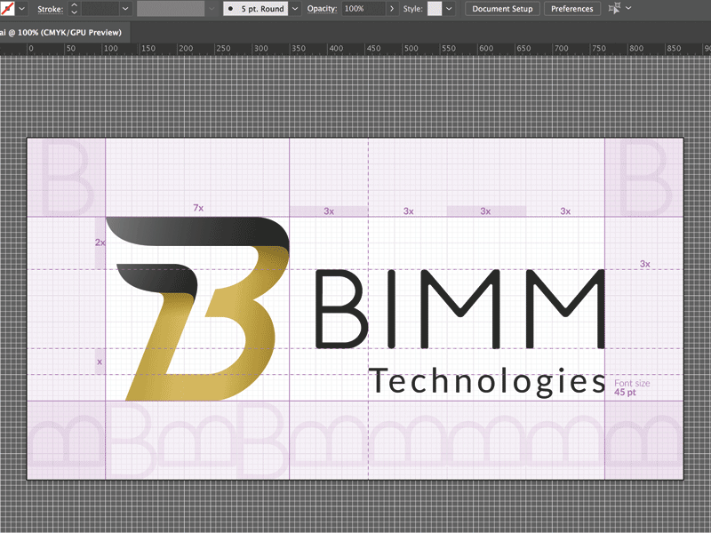 Bimm Logo Structure tips and guide by Khalil Hanna on Dribbble