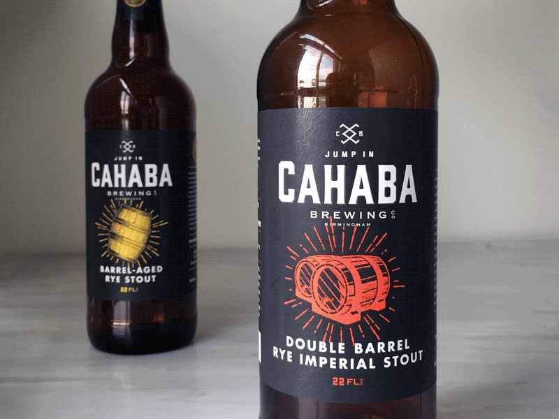 Cahaba Brewing Limited Ed. Bombers by Joe Montefusco for Devote on Dribbble