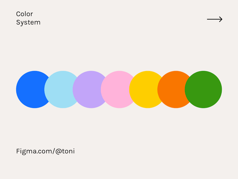 Color system by Toni Gemayel on Dribbble