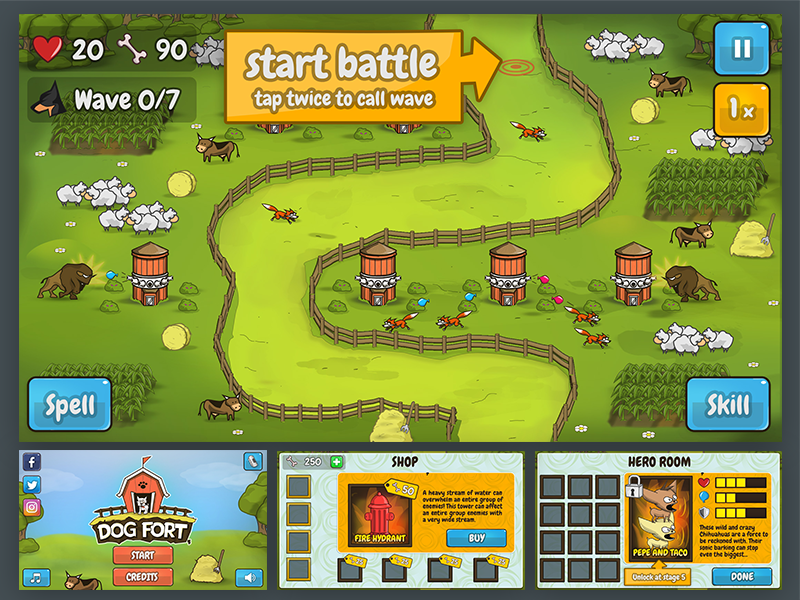 Fort Game GUI and Logo by Alessio Conte Design on Dribbble